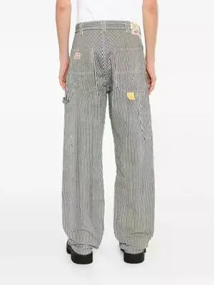 SUGAR CANE JEANS Striped Button Fly Jeans