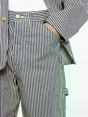 SUGAR CANE JEANS Striped Button Fly Jeans