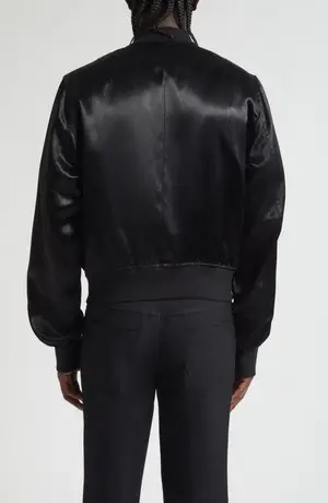 JKEEFER Hampton Satin Varsity Jacket