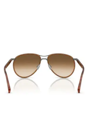 Brunello Cucinelli Gradient Pilot Sunglasses - Grey/brown
