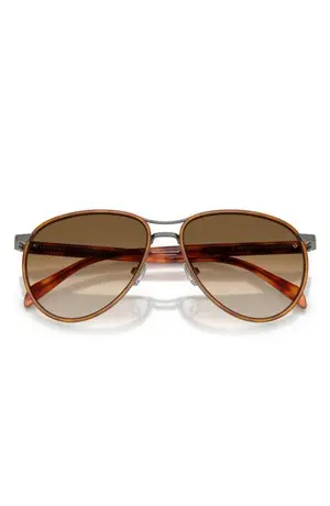 Brunello Cucinelli Gradient Pilot Sunglasses - Grey/brown