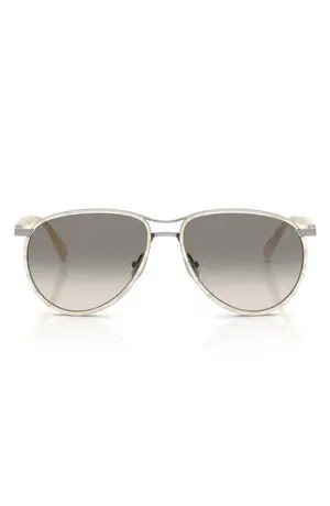 Brunello Cucinelli Brunello Cucinelli Gradient Pilot Sunglasses Silver