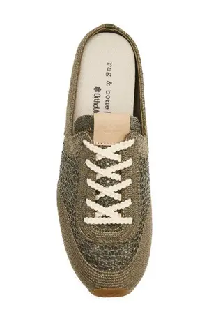 Rag & Bone Retro Runner Slim Ultra Mule - Loden Raffia