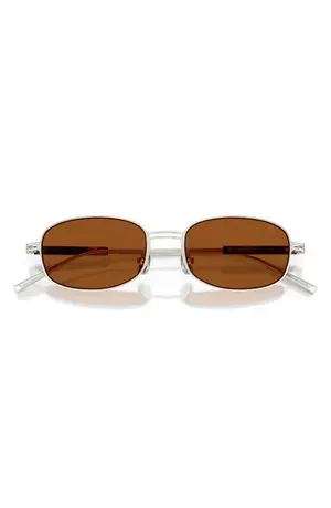 Brunello Cucinelli Oval Sunglasses - Matte Silver