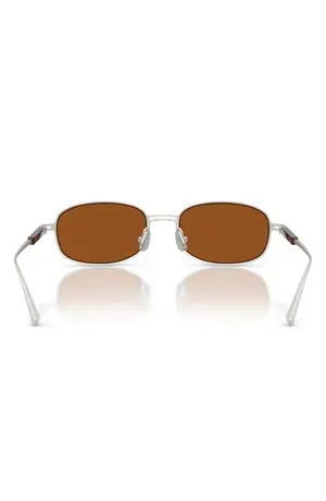 Brunello Cucinelli Oval Sunglasses - Matte Silver