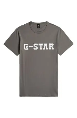 G-star Raw Logo Organic Cotton Graphic T-shirt - Grey