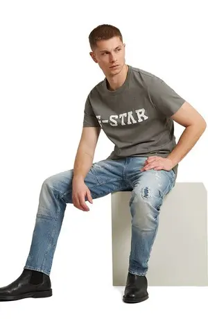 G-star Raw Logo Organic Cotton Graphic T-shirt - Grey