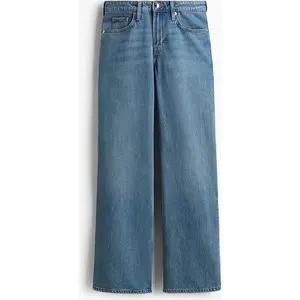 H&M Feather Soft Wide Leg Jeans - Denim Blue