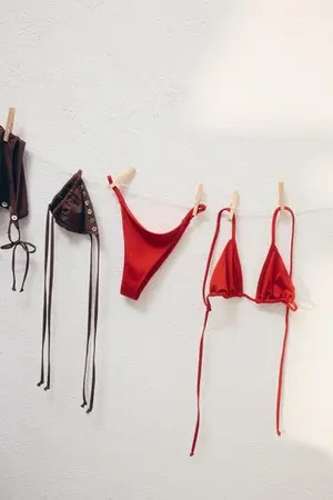 H&m Padded Triangle Bikini Top With Braided Straps