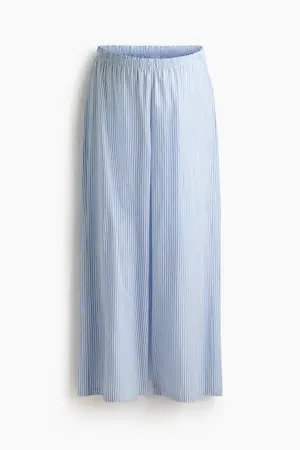 H&m Mama Cotton Pyjama Bottoms - Light Blue/striped
