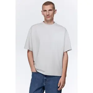 H&m Oversized Fit Cotton T-shirt - Light Gray