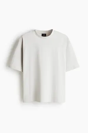 H&m Oversized Fit Cotton T-shirt - Light Gray