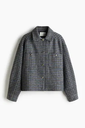 H&m Oversized Checkered Jacket