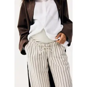H&m Mama Linen-blend Drawstring Trousers
