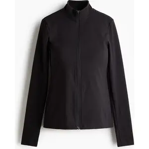H&m Mama Zip-through Sports Jacket - Black