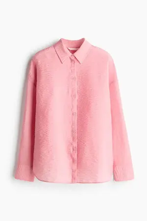 H&m Oversized Viscose-blend Shirt