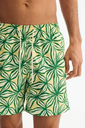 H&m Printed Swim Shorts - Green/patterned
