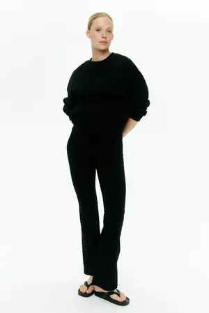 H&M Mama Before & After Flared Trousers - Black