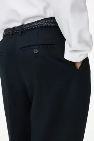 H&M Loose Fit Linen-blend Wide-leg Trousers