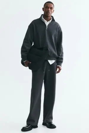 H&M Loose Fit Sweatpants - Dark Gray