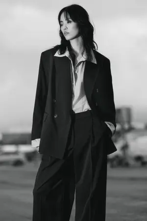 H&M Oversized Twill Blazer With Peak Lapels