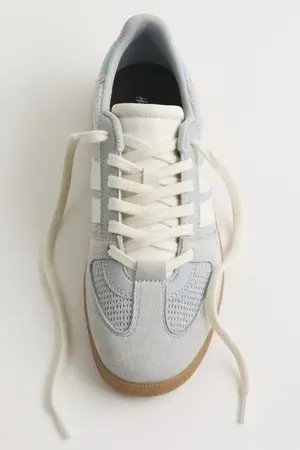 H&m Low Top Lace-up Sneakers - Light Gray