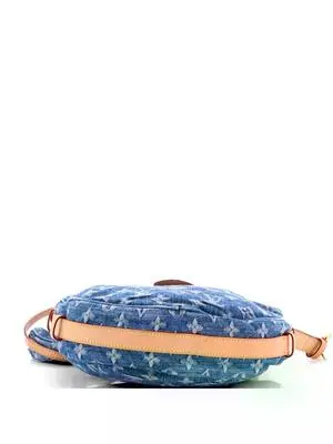 LOUIS VUITTON Croissant Nm Monogram Denim Mm Hobo Bag