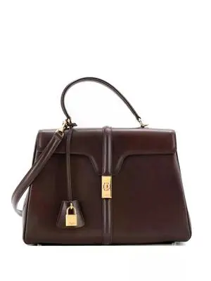 Celine 16 Top Handle Bag Smooth Calfskin Medium Satchel - Brown