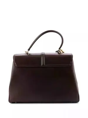 Celine 16 Top Handle Bag Smooth Calfskin Medium Satchel - Brown