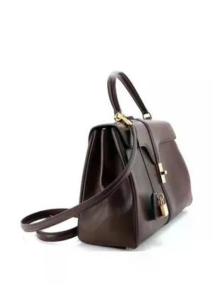 Celine 16 Top Handle Bag Smooth Calfskin Medium Satchel - Brown