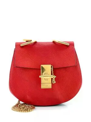 Chloé Drew Leather Mini Crossbody Bag - Red