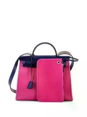 Hermès Herbag Zip Leather And Toile 31 Shoulder Bag