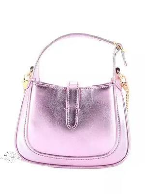 Gucci Jackie 1961 Chain Leather Super Mini Hobo Bag - Metallic