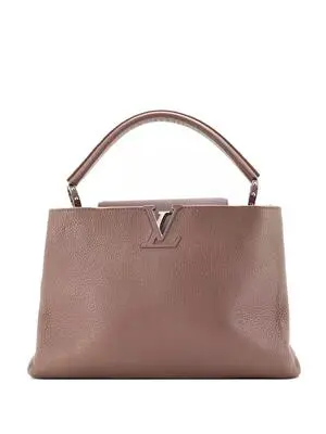 LOUIS VUITTON Capucines Bag Leather Mm Satchel - Neutrals