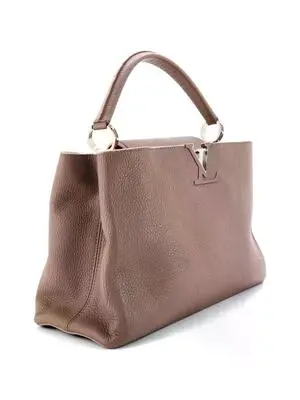 LOUIS VUITTON Capucines Bag Leather Mm Satchel - Neutrals