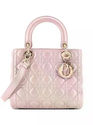 Dior Lady Lambskin Shoulder Bag - Pink