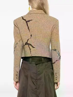 Andersson Bell Plaid Cut-out Blazer