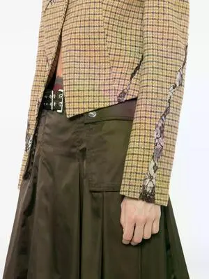 Andersson Bell Plaid Cut-out Blazer