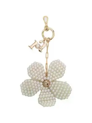 Rosantica Gardenia Keyring With Pearl Embellishment