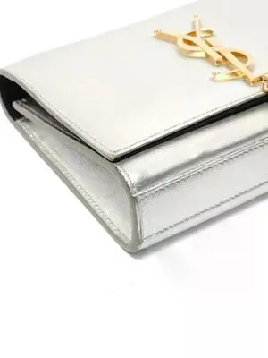 Saint Laurent Metallic Leather Tassel Shoulder Bag