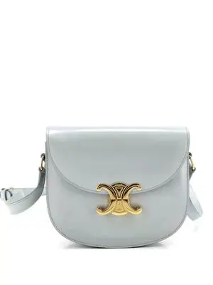 Celine Triomphe Besace Clea Shoulder Bag - Blue