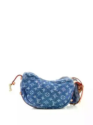 LOUIS VUITTON Croissant Nm Monogram Denim Mm Hobo Bag