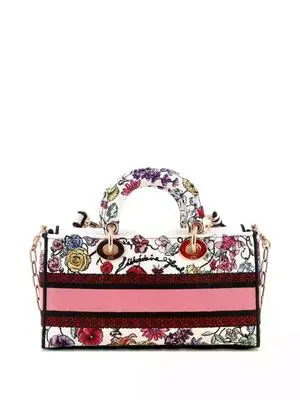 Dior Lady D-joy Embroidered Canvas Medium Satchel - Multicolour