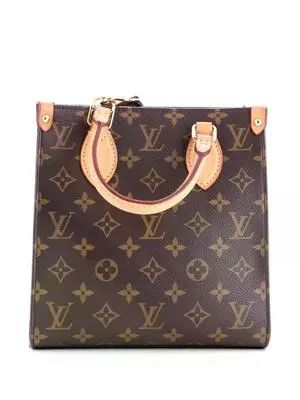 LOUIS VUITTON Sac Plat Nm Monogram Canvas Bb Tote Bag