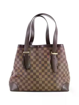LOUIS VUITTON Damier Gm Hampstead Tote Bag - Brown