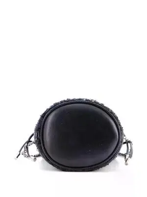 Gucci Gg Marmont Sequined Mini Bucket Bag - Black
