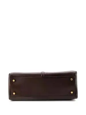 Celine 16 Top Handle Bag Smooth Calfskin Medium Satchel - Brown