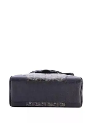 Goyard Saigon Top Handle Bag In Coated Canvas And Leather - Black