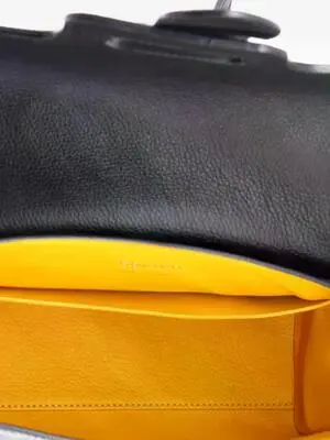 Goyard Saigon Top Handle Bag In Coated Canvas And Leather - Black