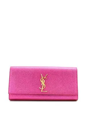 Saint Laurent Classic Monogram Calfskin Long Clutch Bag